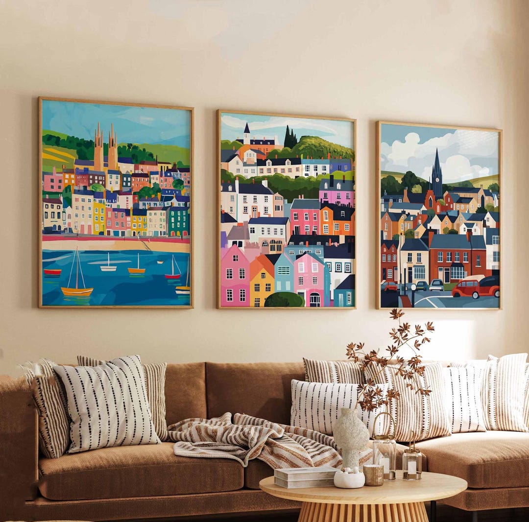Set of 3 Newtown Abbey Posters, Ireland Travel Prints, Scenic Art Sets ...