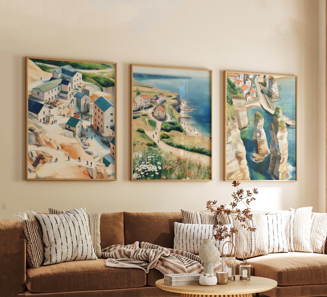 Set of 3 Portland Posters, UK Coastal Wall Art, Seaside Print Set ...