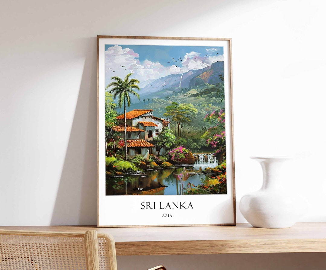 Sri Lanka Poster, Sri Lanka Wall Decor, Asia Travel Artwork, Cultural ...