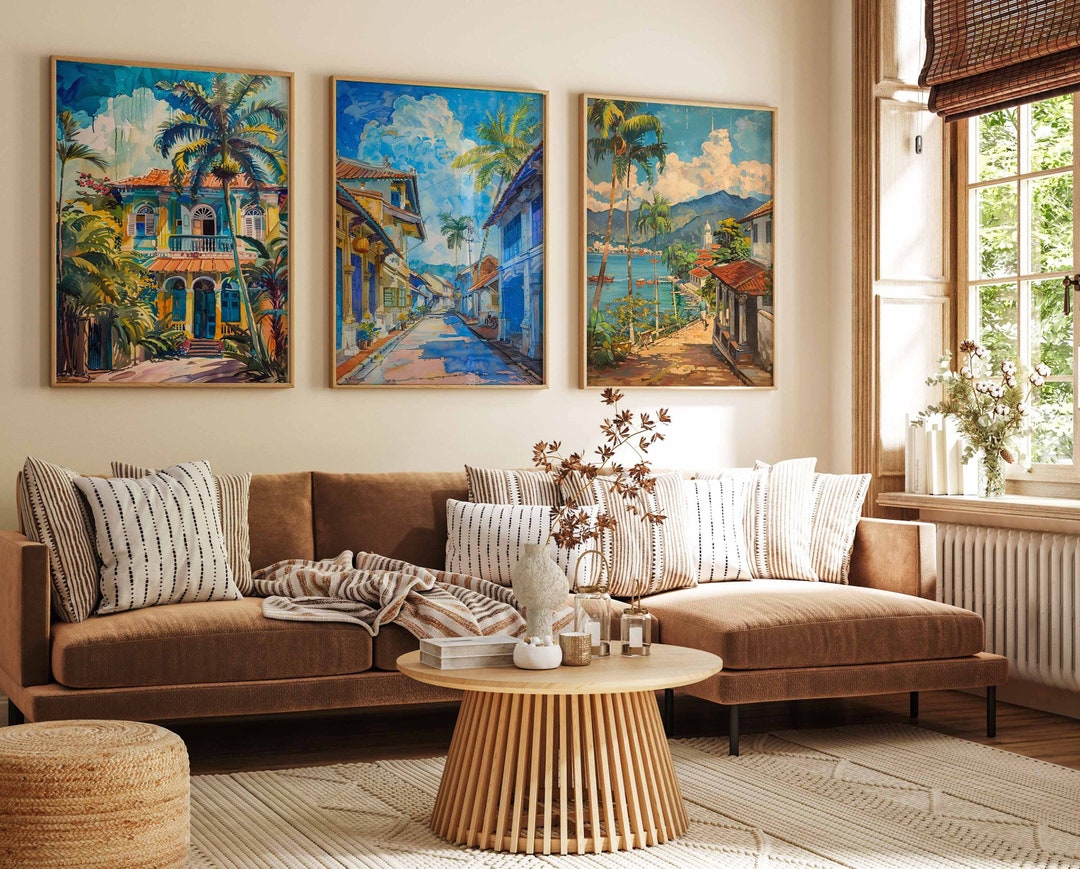 Set of 3 Penang Poster Set, Malaysia Travel Prints, Penang Art ...