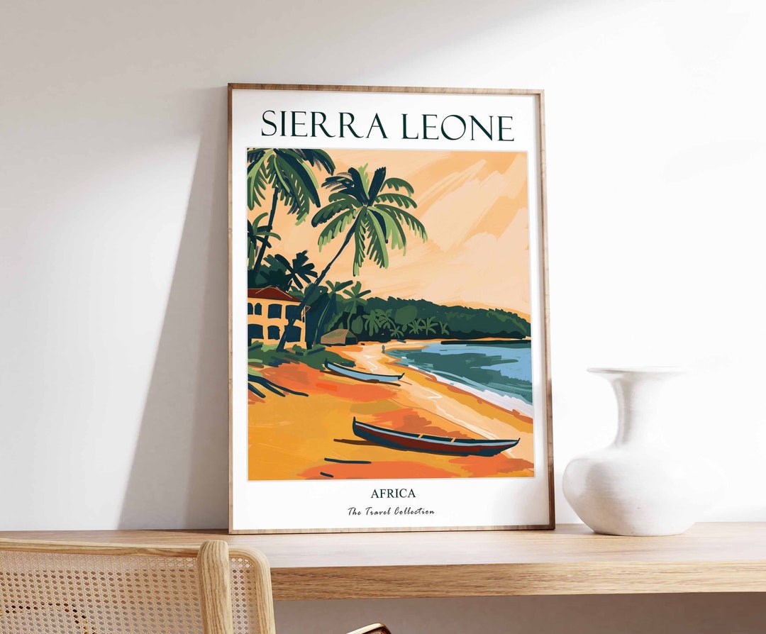 Sierra Leone Poster, Sierra Leone Wall Art, West Africa Poster, African ...
