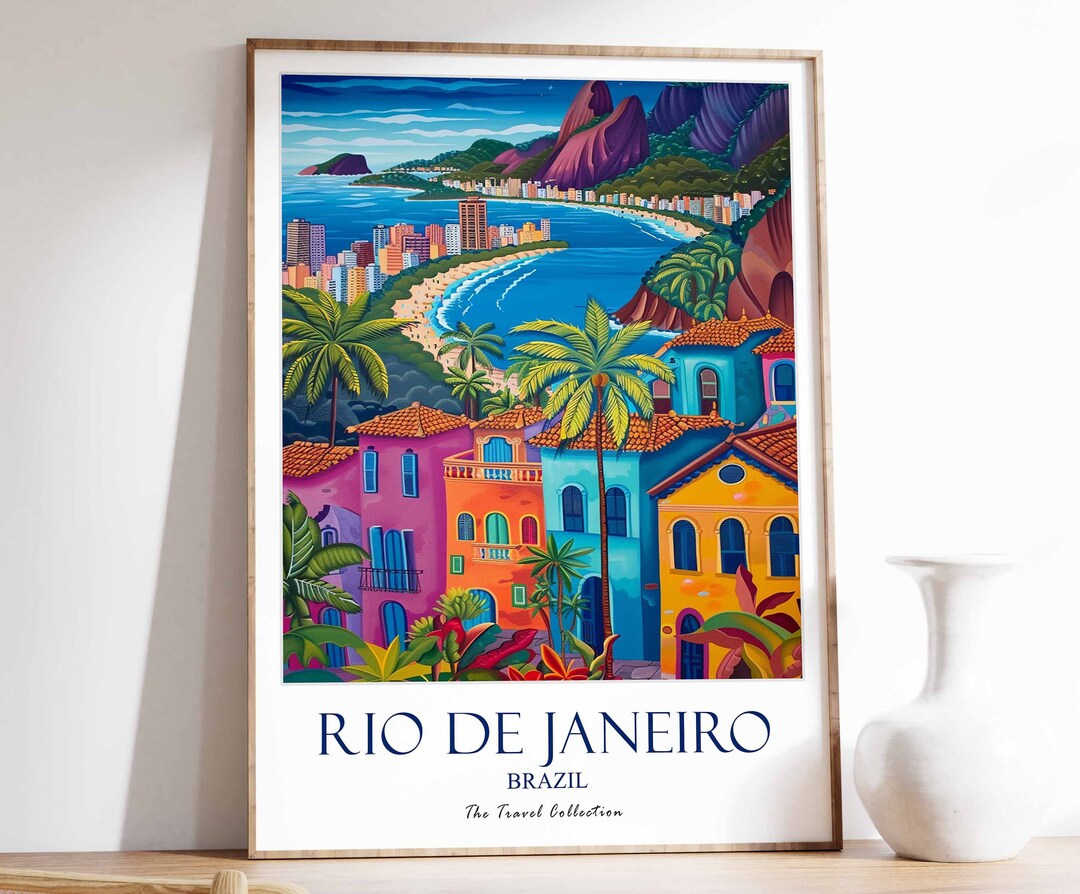 Rio De Janeiro Print, Rio De Janeiro Travel Poster, Brazil Travel Print ...