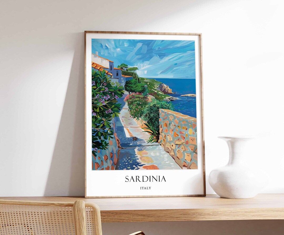Sardinia Poster, Italy Poster, Mediterranean Poster, Coastal Decor ...