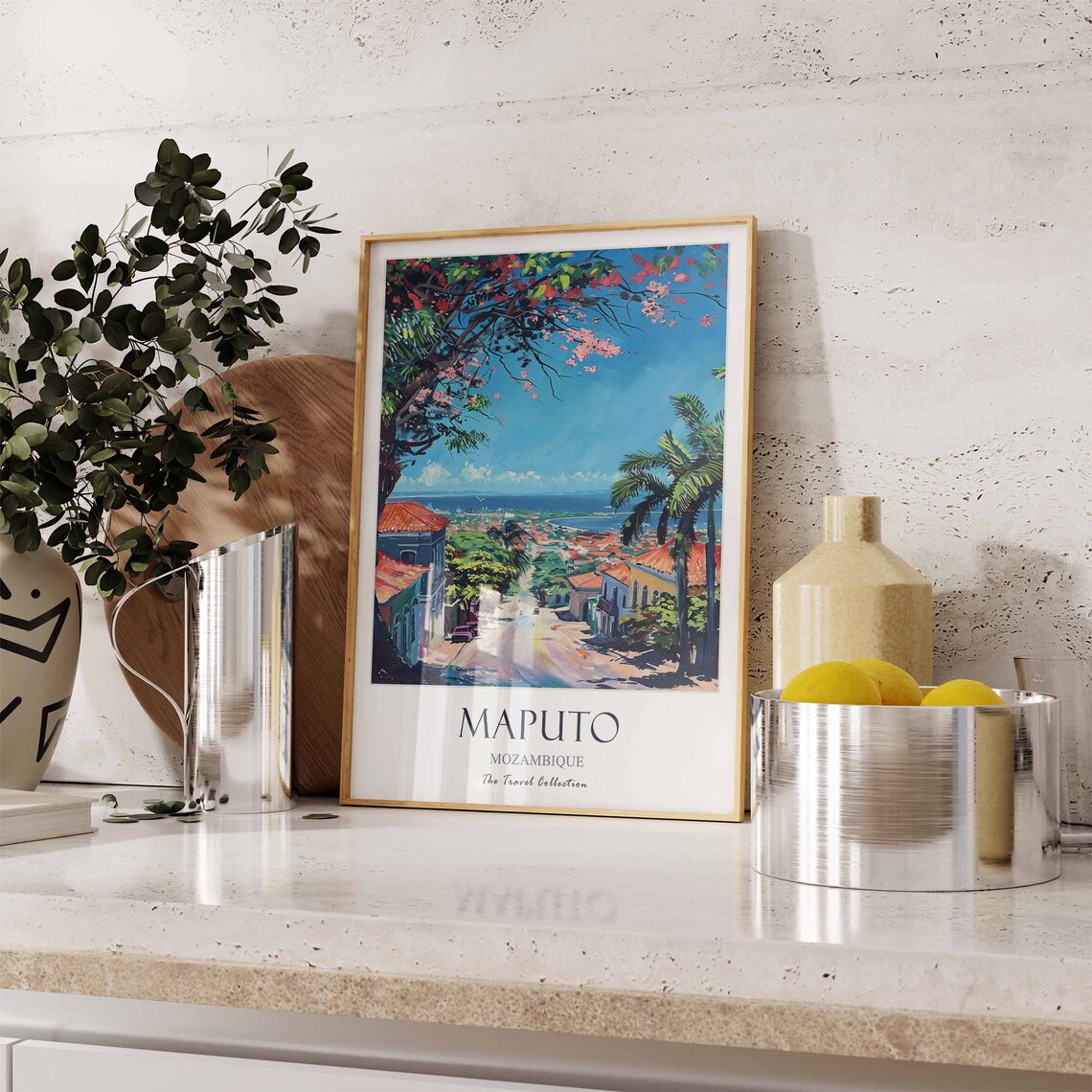 Maputo Poster, Mozambique Poster, Maputo Travel Poster, African Travel Print, Mountain Travel ...