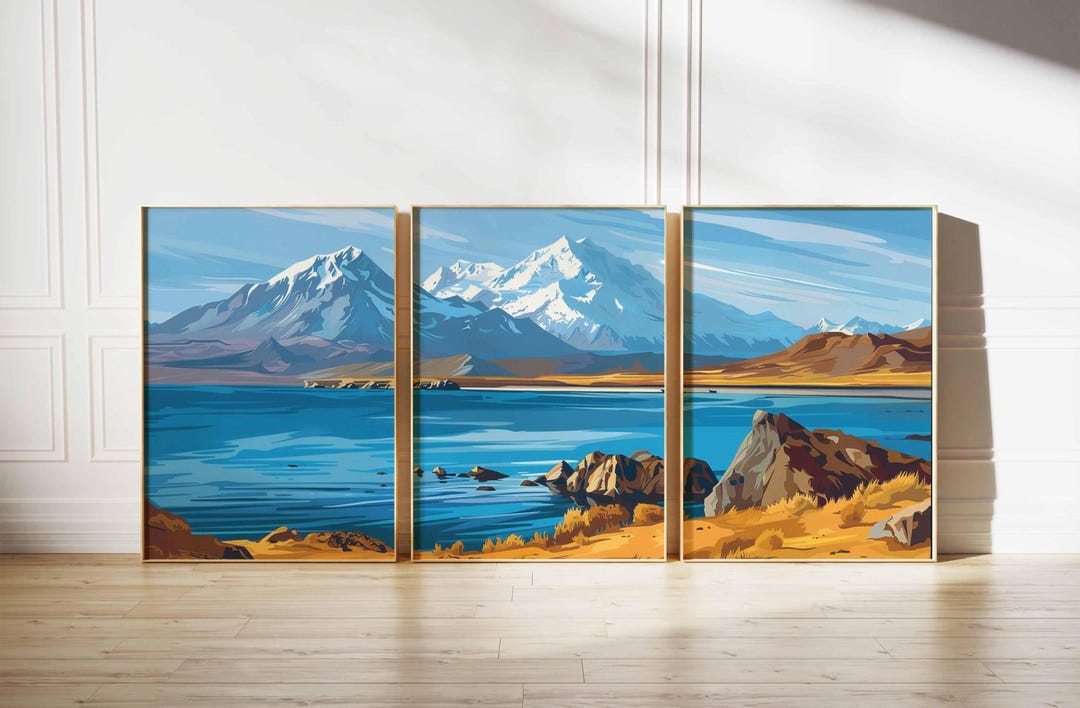 Set of 3 Chile Posters, South America Travel Prints, Chile Wall Art ...