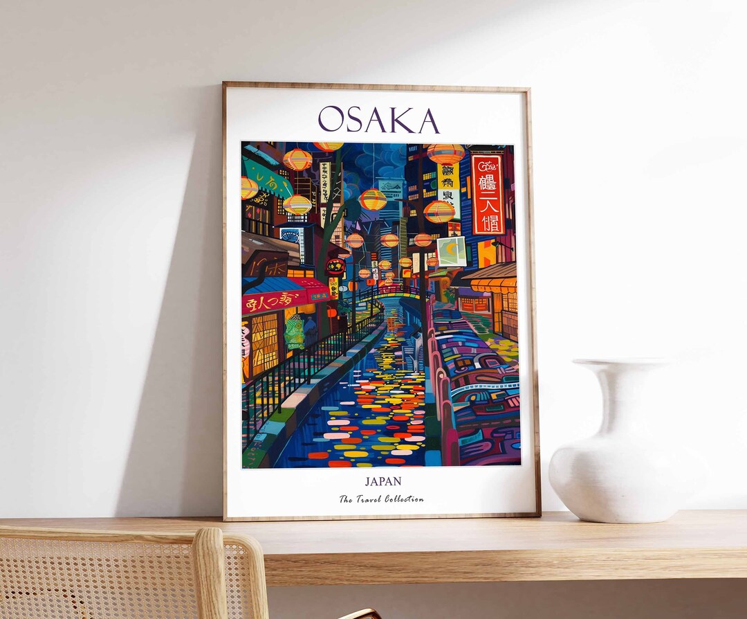 Osaka Poster, Japan Poster, Asian Poster, Eastern Decor, Geisha Poster ...