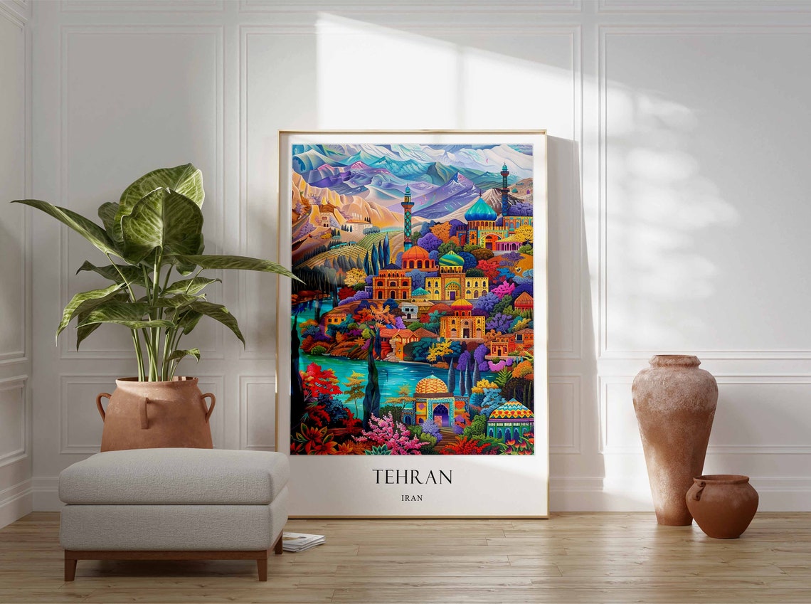 Tehran Poster, Iran Poster, Persian Poster, Middle Eastern Poster ...