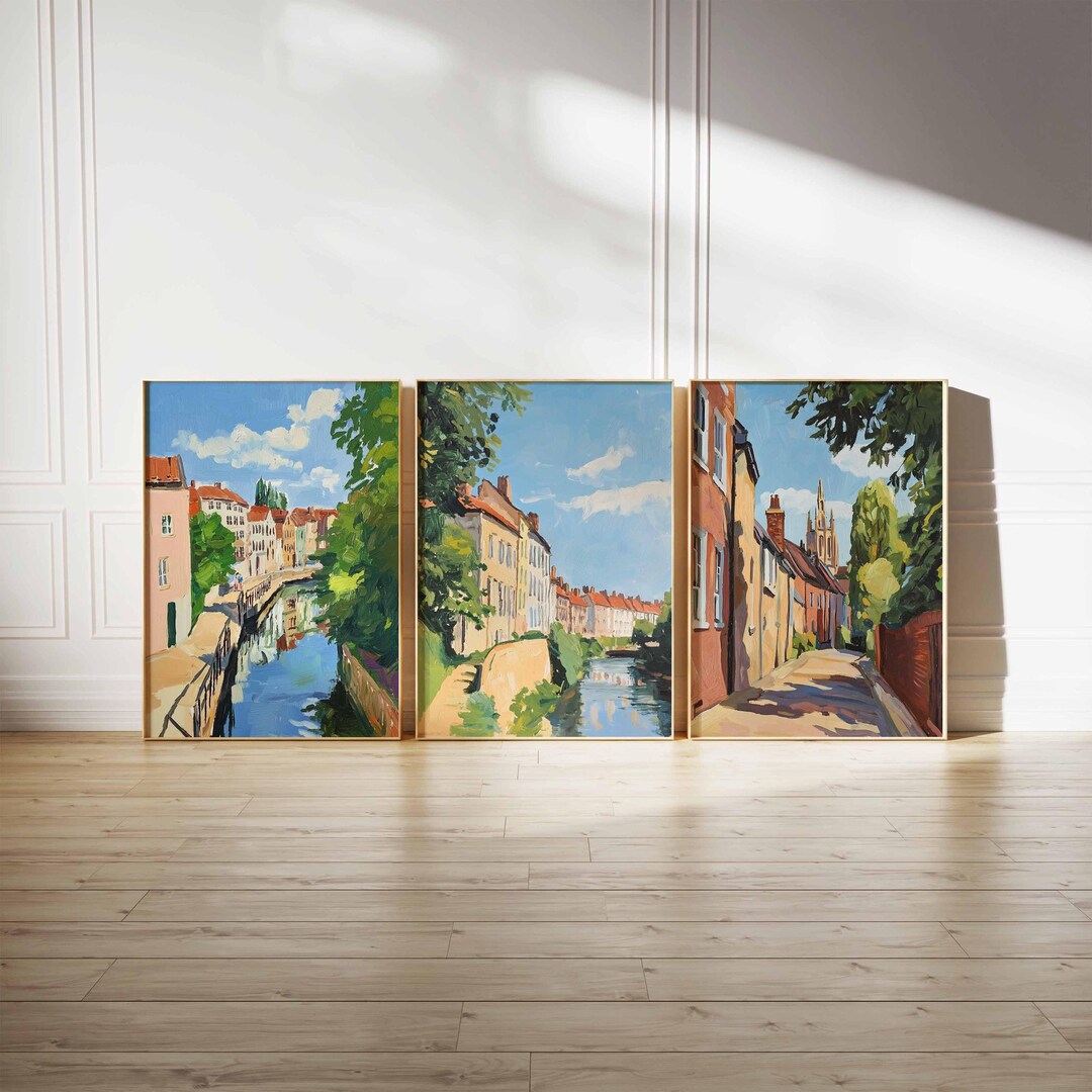 Set of 3 Norwich Poster, England Poster, British Poster, Norwich Travel ...