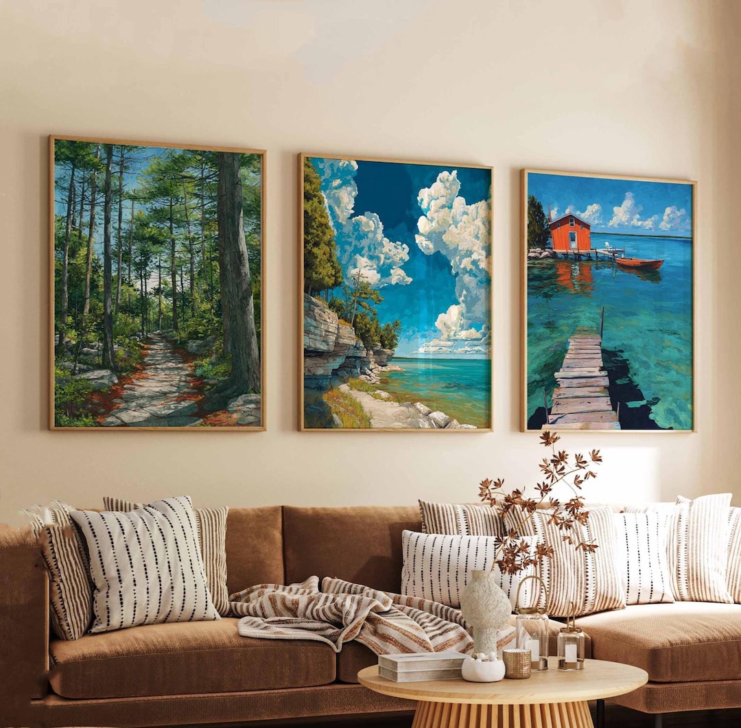 Set of 3 Door County Posters, Wisconsin Wall Art Prints, Door County ...