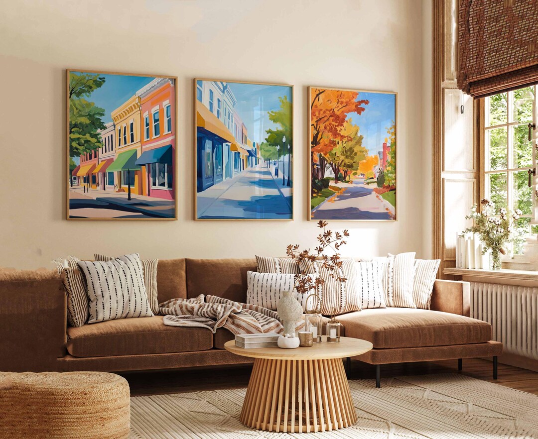Set of 3 Ann Arbor Michigan Posters, Vintage Travel Prints, USA City ...