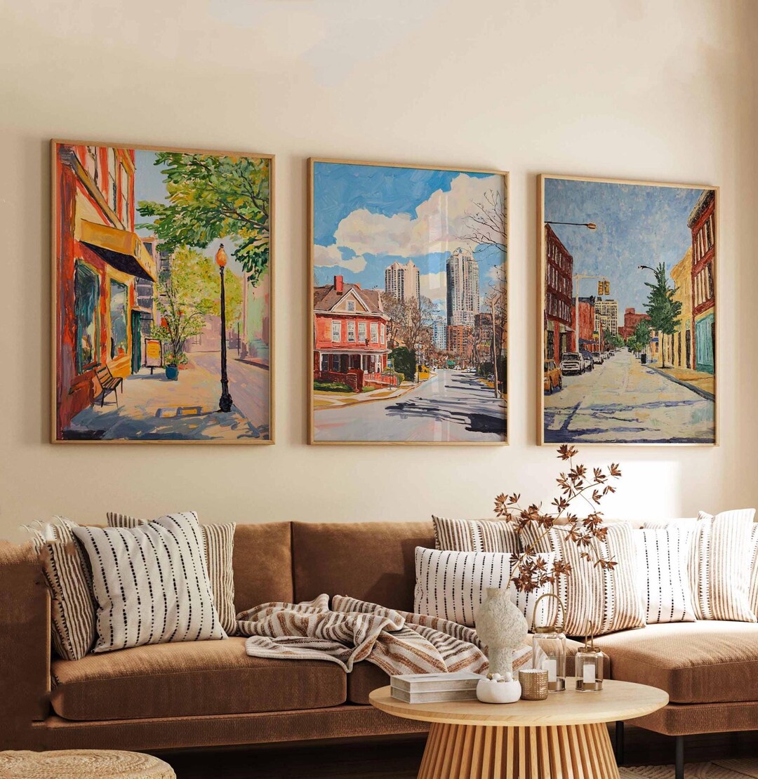 Set of 3 Raleigh Posters, USA Wall Art Prints, Raleigh Travel Poster ...