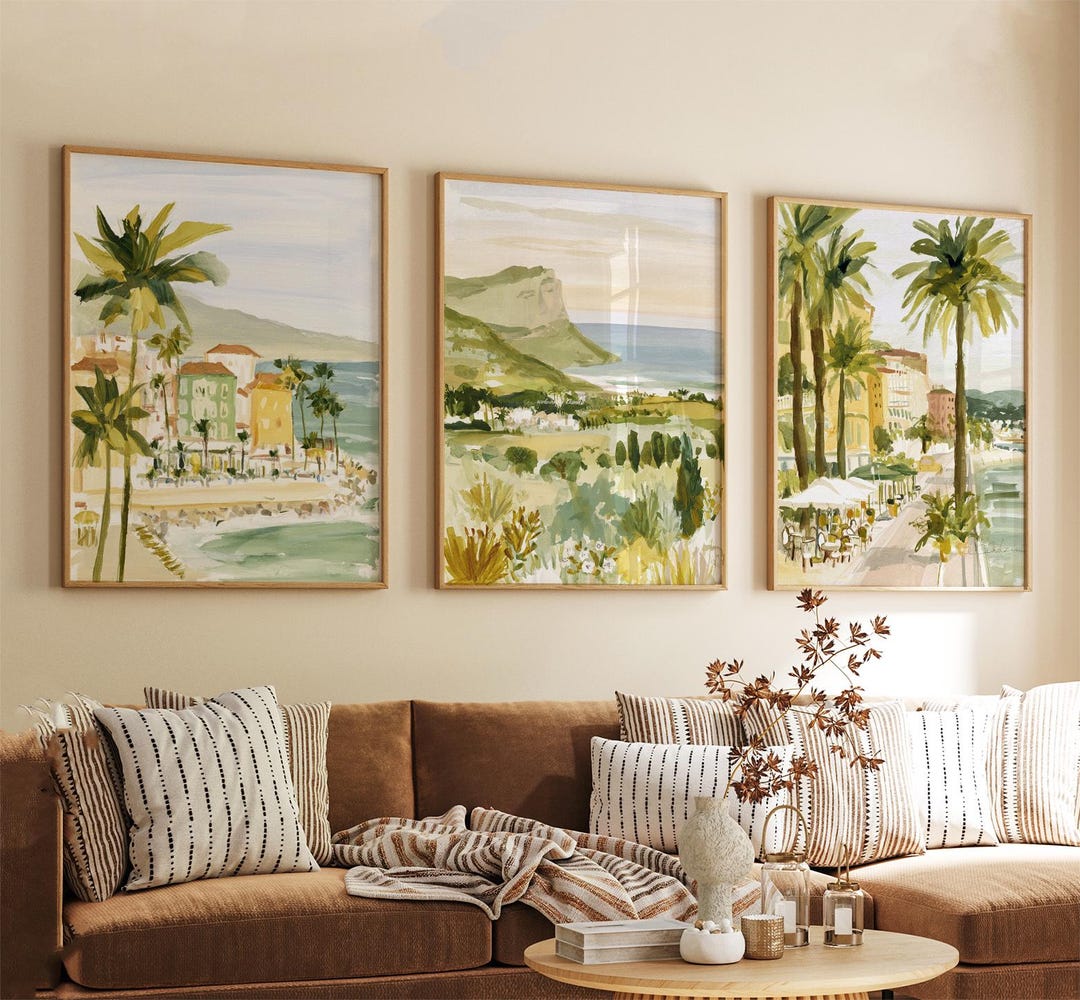 Gran Canaria Spain Poster Set of 3 | Neutral Coastal Wall Art ...
