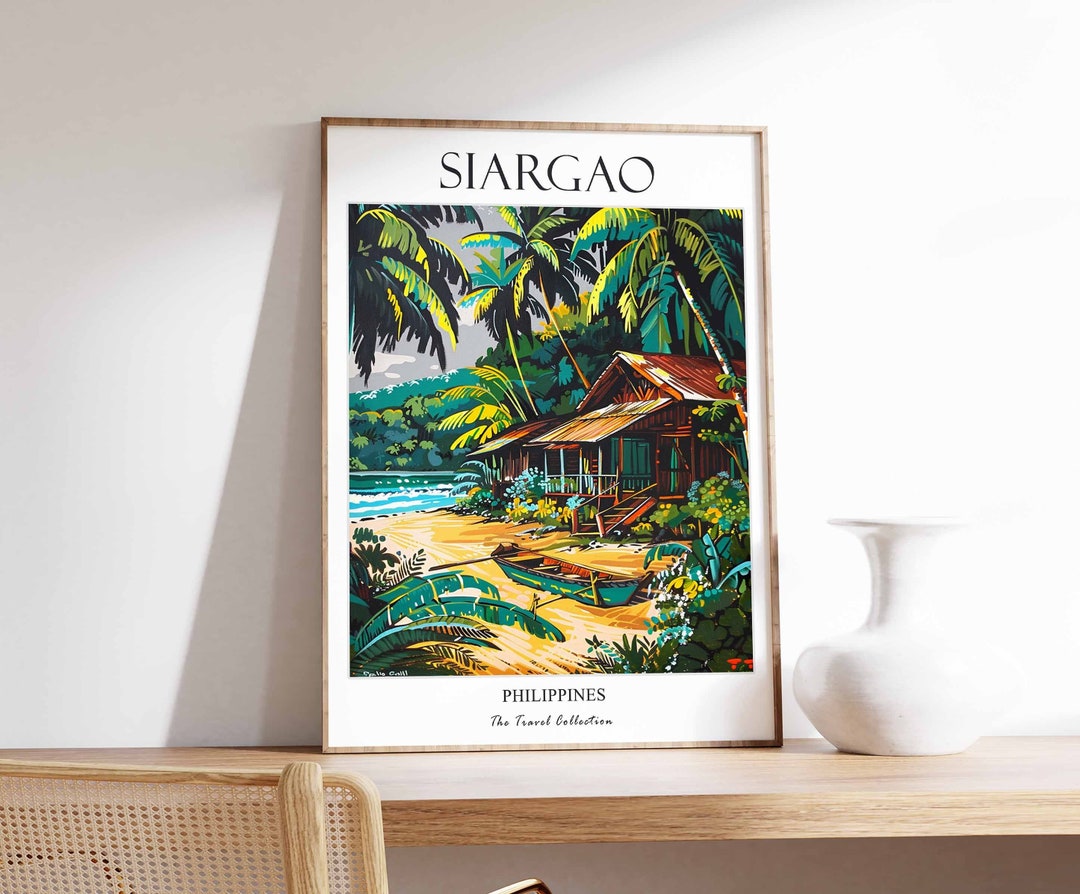 Siargao Poster, Philippines Poster, Asian Poster, Tropical Poster ...