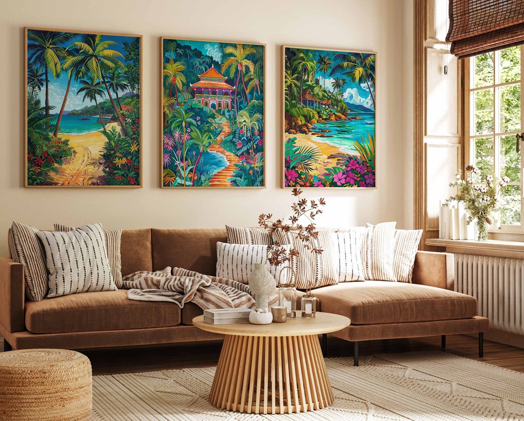 Set of 3 Koh Samui Poster Set, Thailand Travel Prints, Koh Samui Art ...