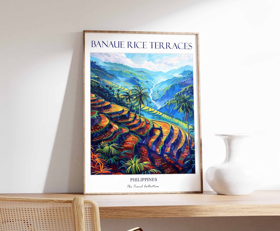 Banaue Rice Terraces Poster, Philippines Poster, Philippines Print ...