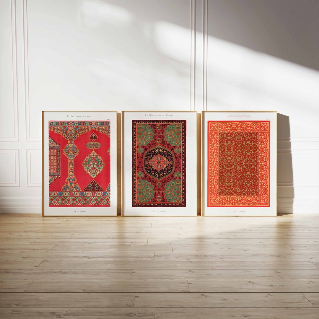 Arabic Pattern Prints, Islamic Decor, Middle Eastern Poster Set ...