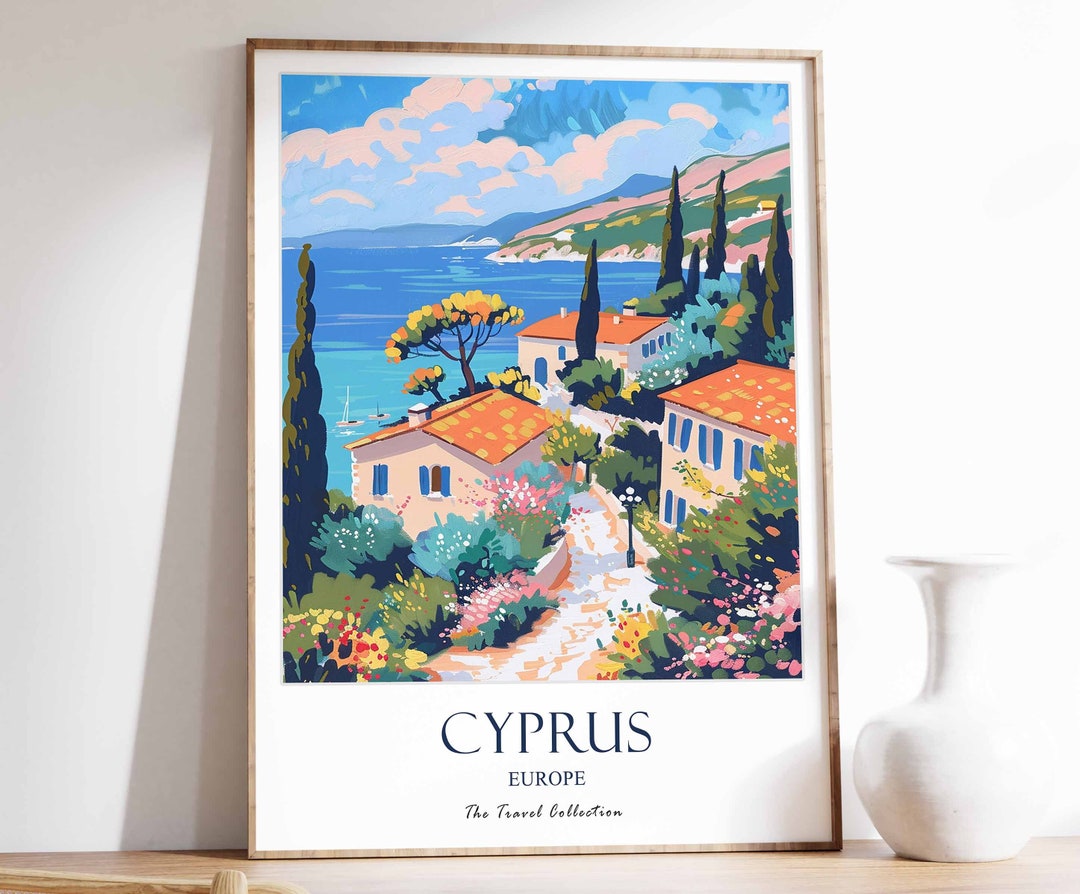 Cyprus Print, Cyprus Travel Poster, Europe Travel Print, Europe Decor ...