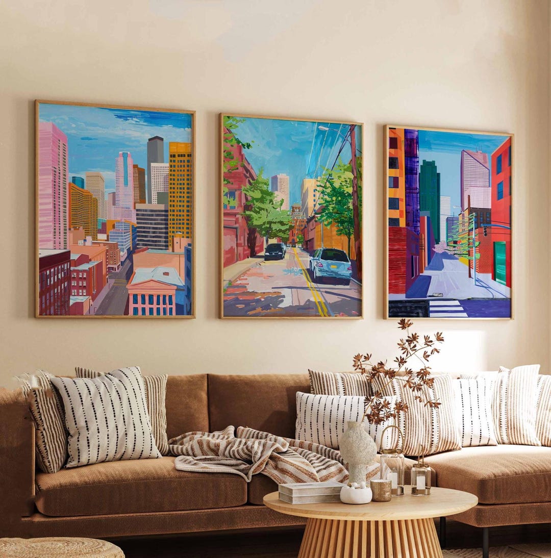 Set of 3 Denver Colorado Posters, Travel Posters Set, Denver Prints ...