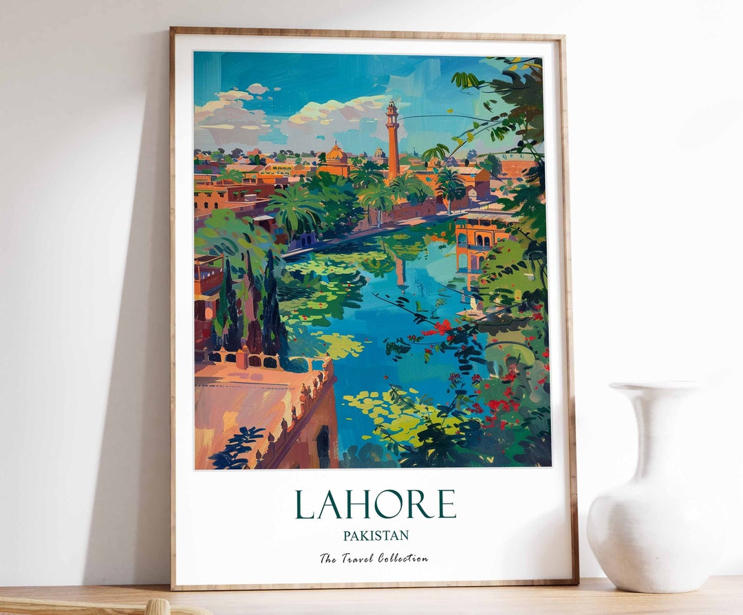 Lahore Print, Lahore Travel Poster, Pakistani Wall Art, Pakistan Travel ...