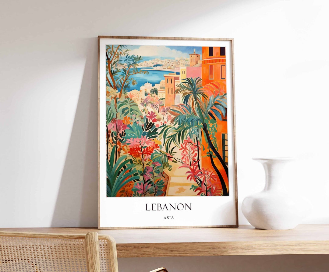 Lebanon Poster, Beirut Poster, Middle East Poster, Mediterranean Poster ...