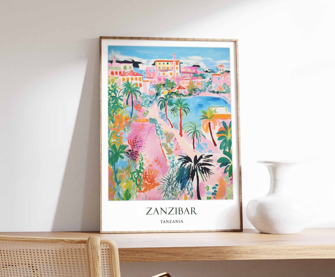 Zanzibar Poster, Tanzania Poster, Beach Poster, African Poster, Coastal ...