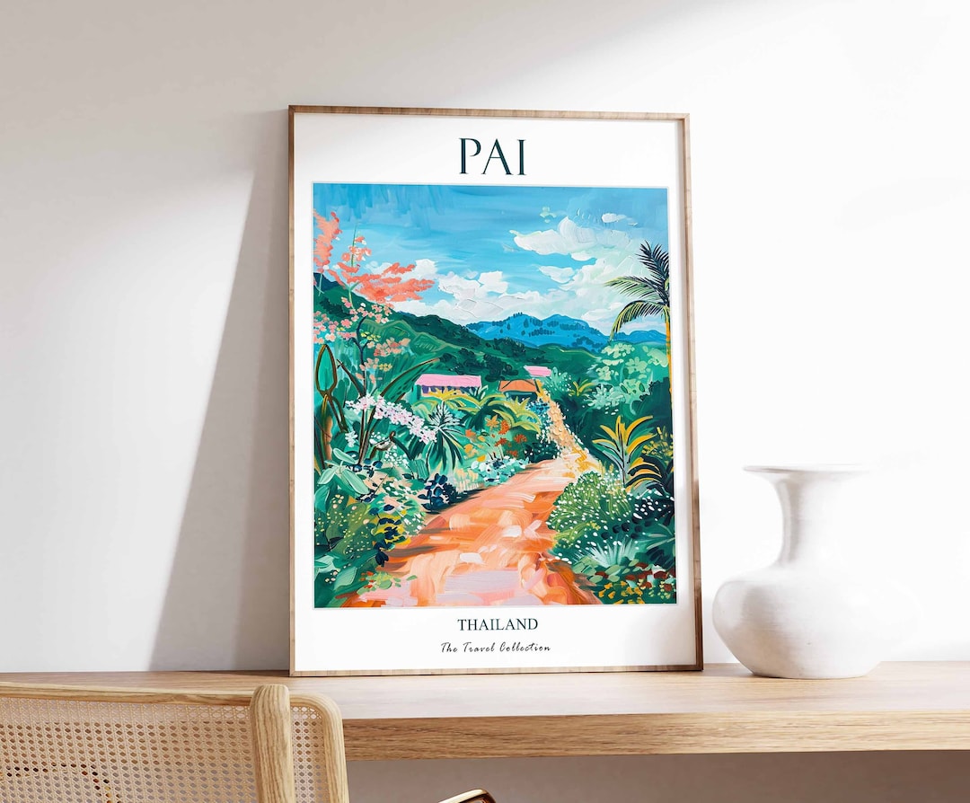 Pai Poster, Thailand Poster, Phuket Poster, Asian Decor, Thailand ...