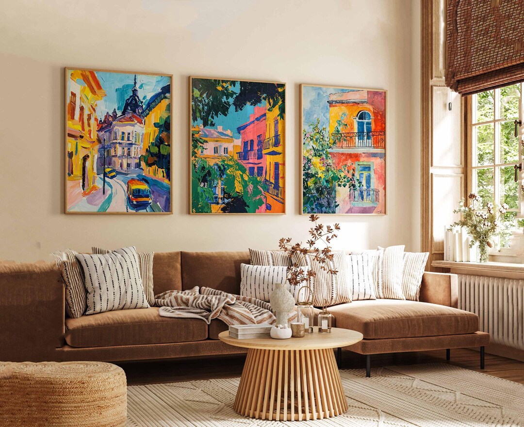 Set of 3 Bucharest Travel Posters, Romania Prints, City Wall Art ...