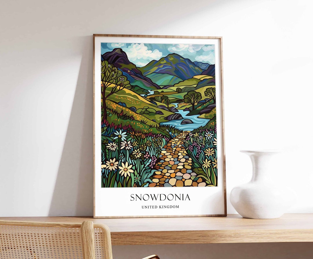 Snowdonia Poster, Wales Poster, Welsh Poster, Landscape Poster ...