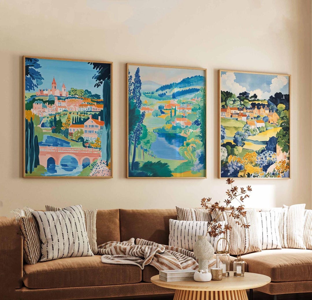 Set of 3 Staffordshire Posters, England Travel Prints, Countryside Wall ...