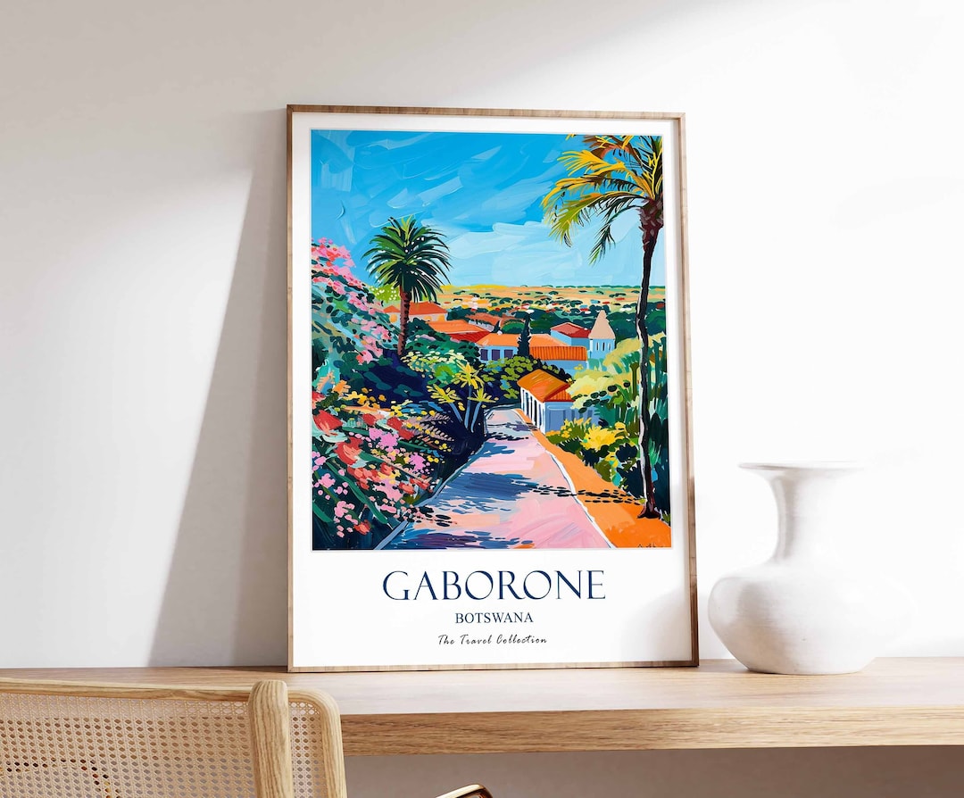 Gaborone Poster, Botswana Poster, Africa Poster, African Print ...