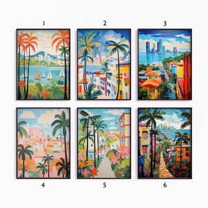 Panama Poster Set, Panama Travel Prints, Floral Art, South American ...