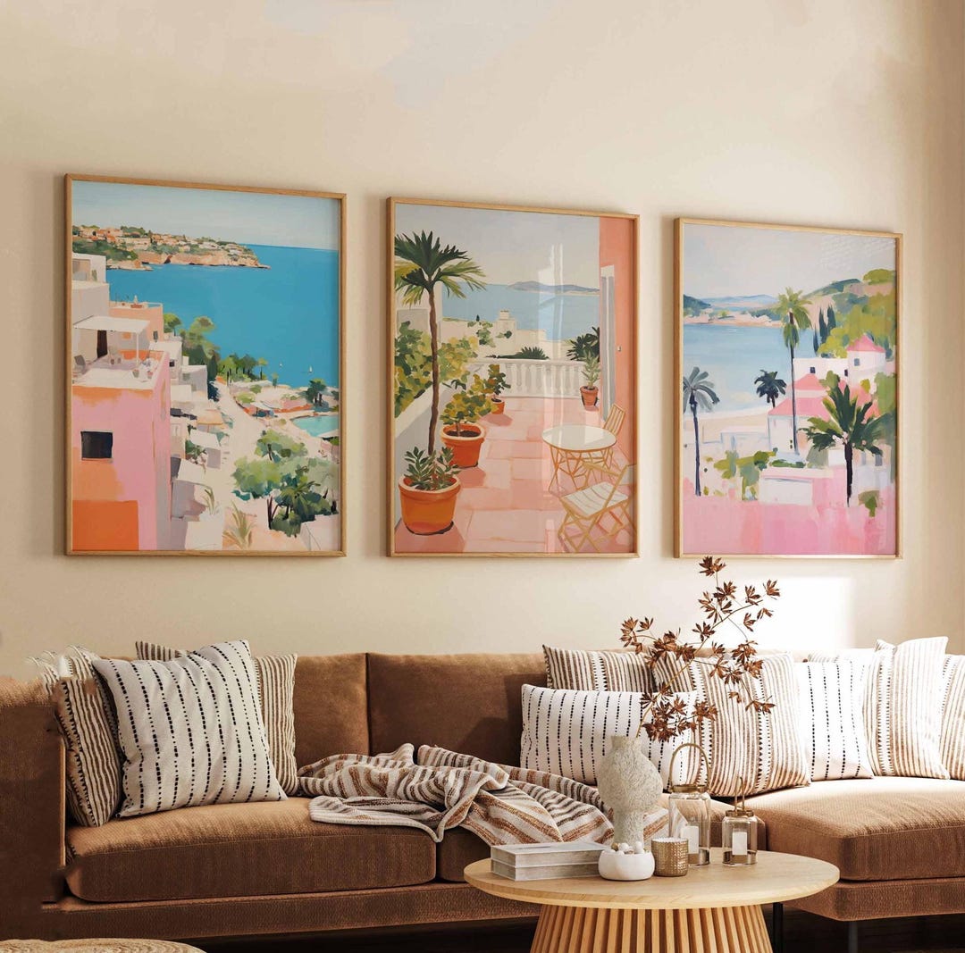 Set of 3 Mallorca Travel Posters, Balearic Islands Wall Art, Mallorca ...