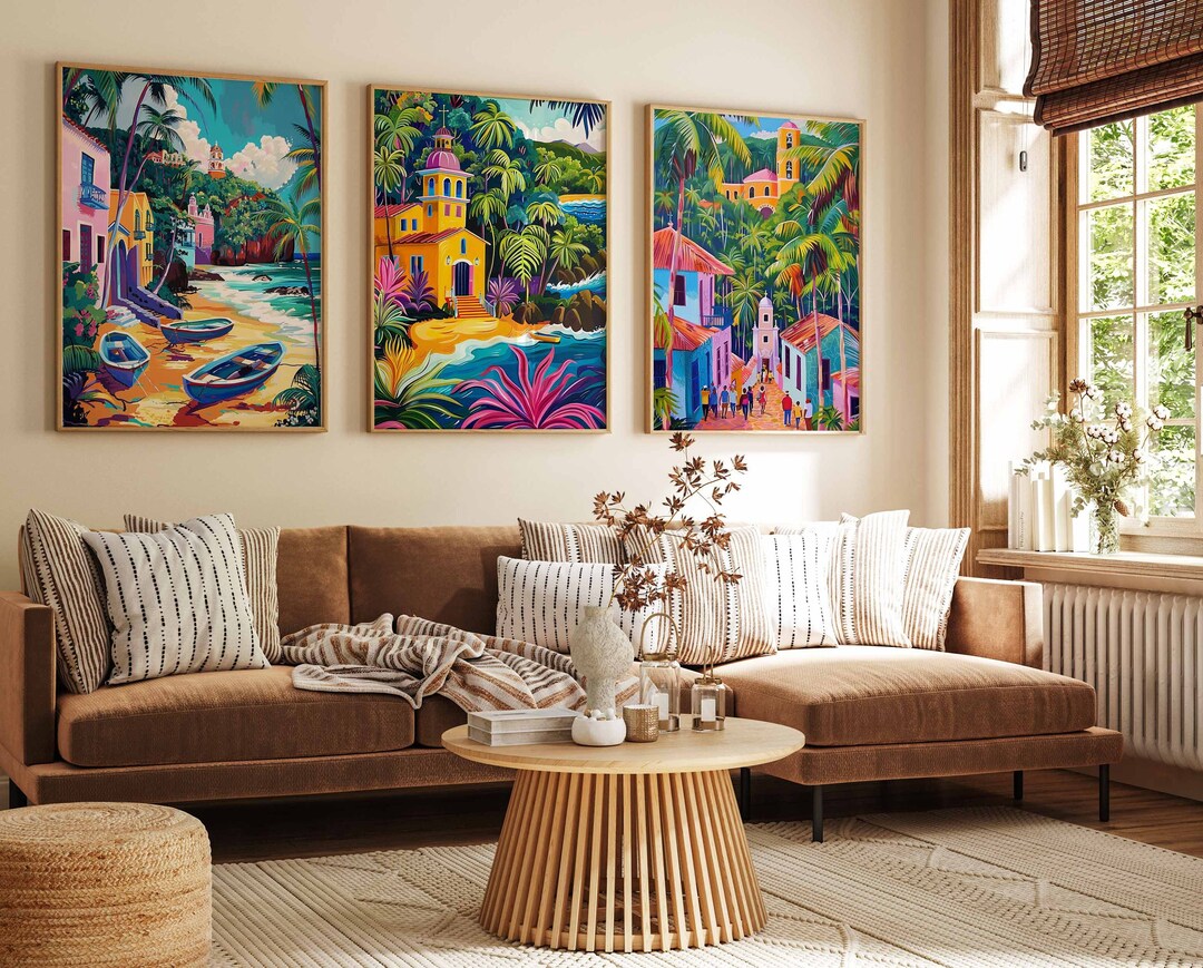 Set of 3 Puerto Rico Posters, Puerto Rico Travel Prints, Puerto Rico ...