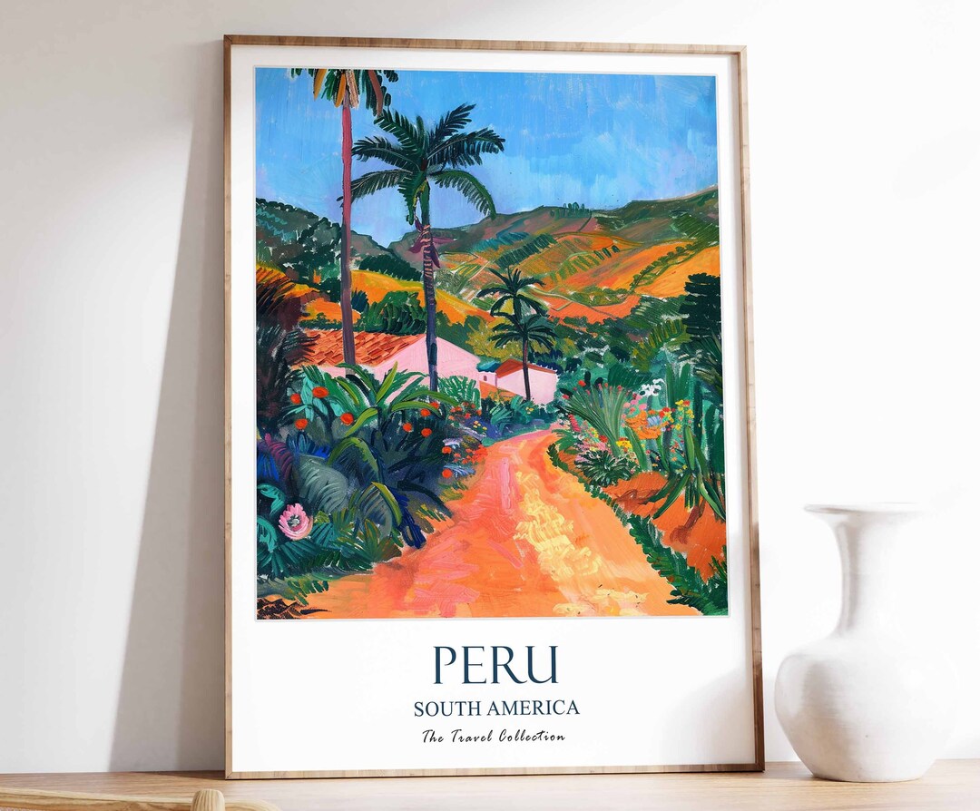 Peru Travel Poster, Peru Print, South America Travel Art, South ...