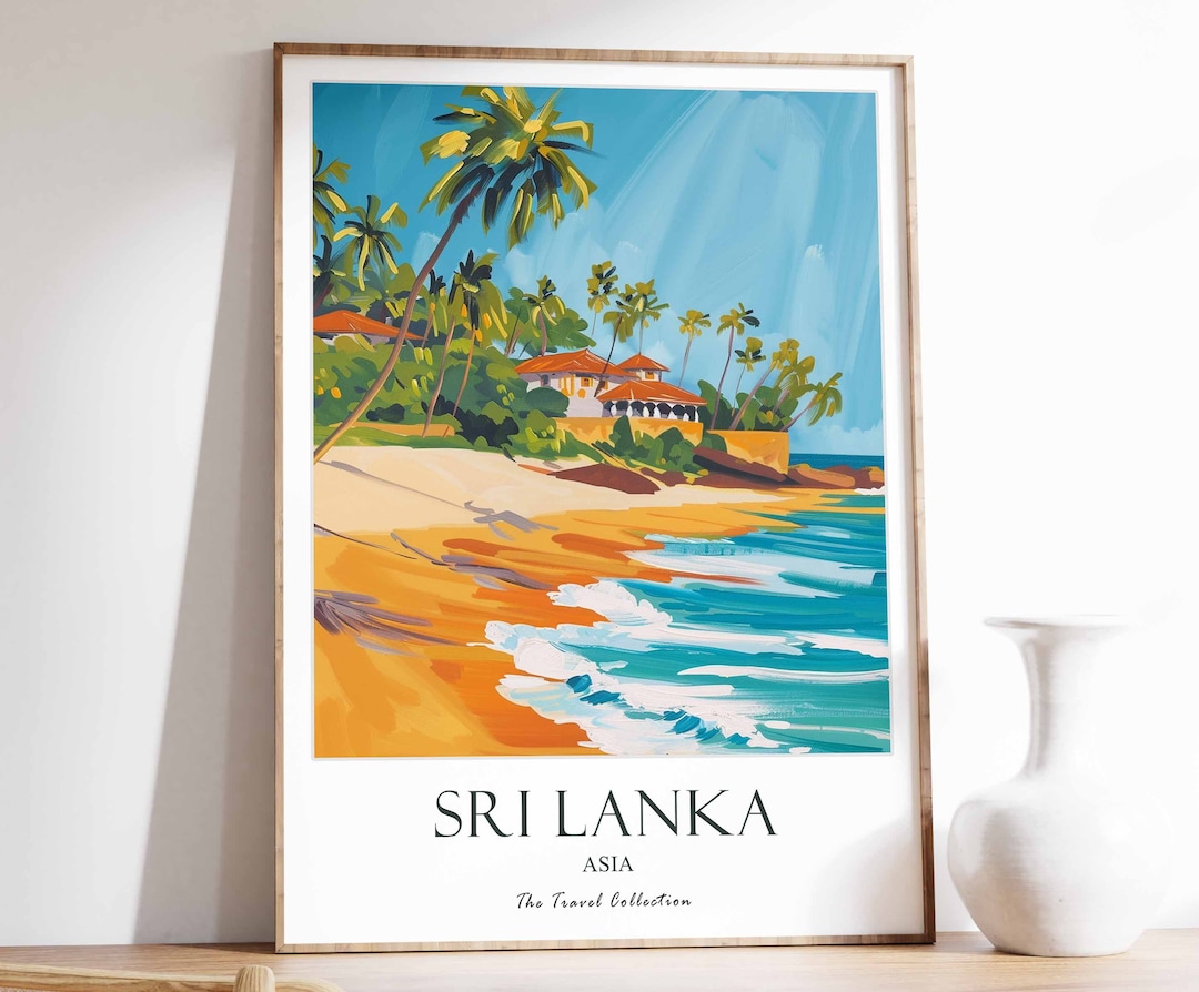 Sri Lanka Print, Sri Lanka Travel Poster, Middle East Travel Print ...