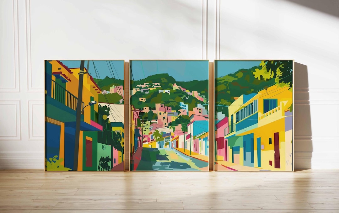 Set of 3 Caracas Posters, Venezuela Travel Prints, South America Wall ...