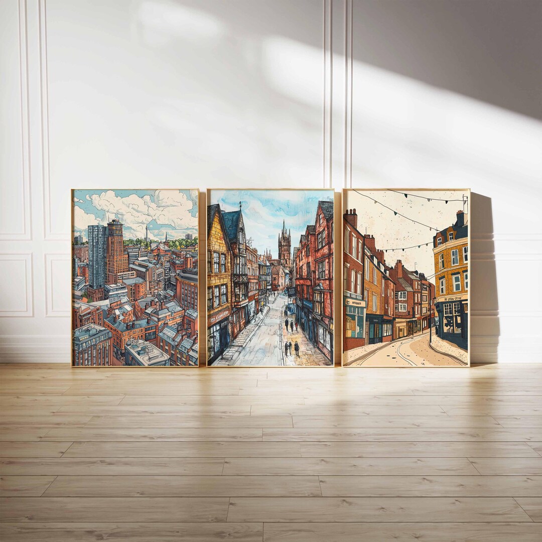 Set of 3 Bolton Poster, England Poster, UK Travel Poster, British ...