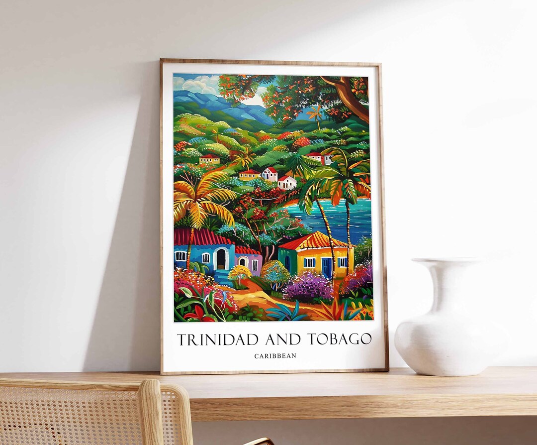 Trinidad and Tobago Poster, Caribbean Poster, Trinidad and Tobago Art ...