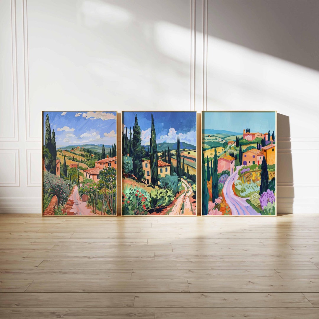 Set of 3 Tuscany Posters, Italy Posters, European Arts, Italian Prints ...