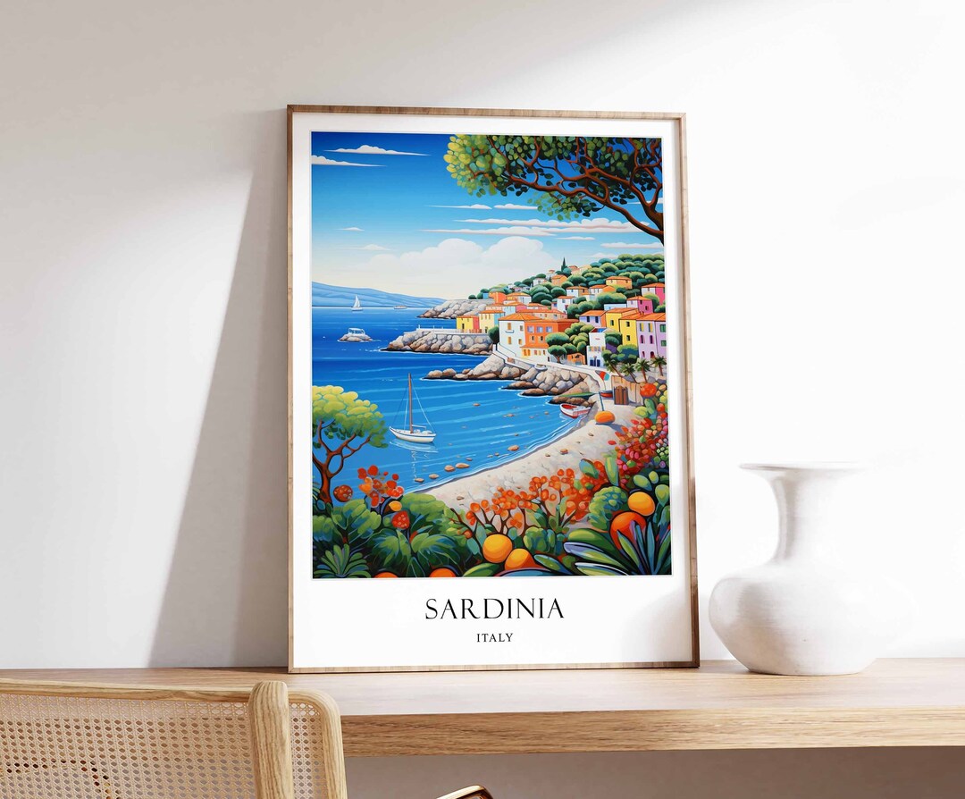 Sardinia Poster, Italy Poster, Mediterranean Poster, Coastal Decor ...