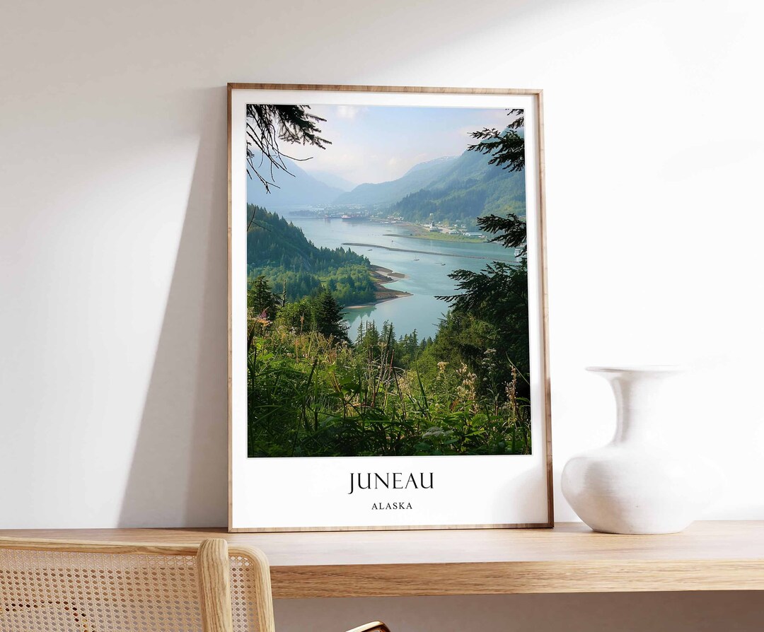 Juneau Poster, Alaska Poster, Aurora Borealis Poster, Outdoor Poster ...