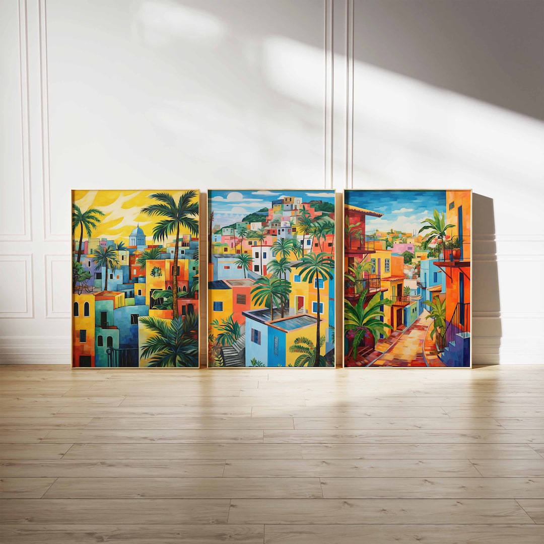 Set of 3 Colombia Poster Set, Vintage Colombian Floral Prints ...