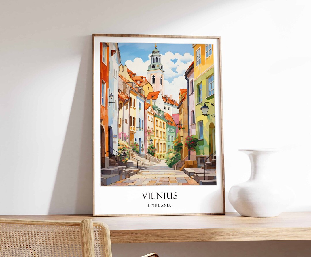 Vilnius Poster, Lithuania Poster, Baltic Poster, Baroque Poster, Old ...