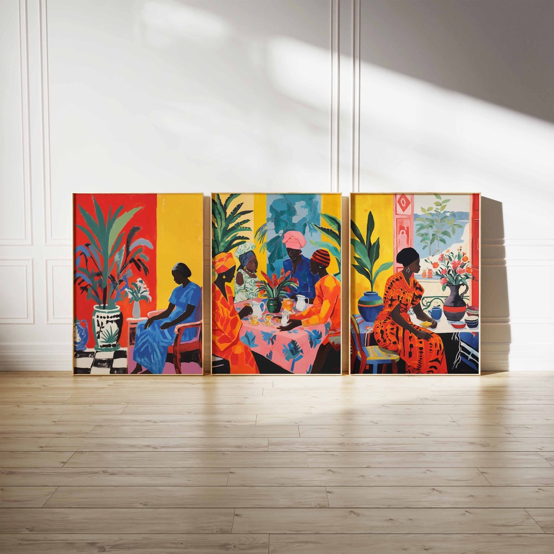 Set of 3 African Posters, Vintage African Aesthetic Prints, Nigeria ...