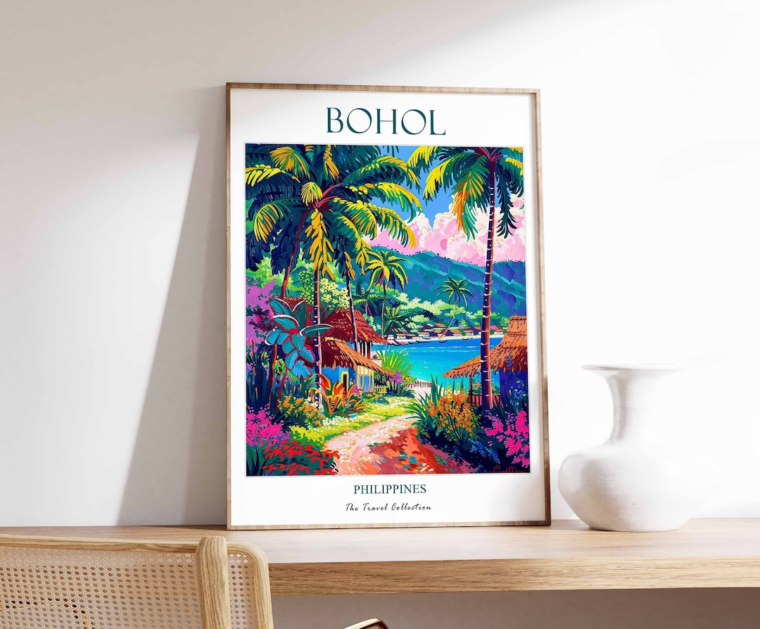 Bohol Poster, Bohol Print, Philippines Travel Decor, Botanical Decor ...