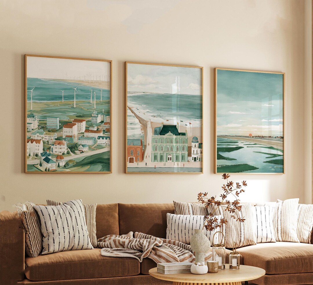 Set of 3 Skegness Posters, UK Coastal Wall Art, Seaside Print Set ...