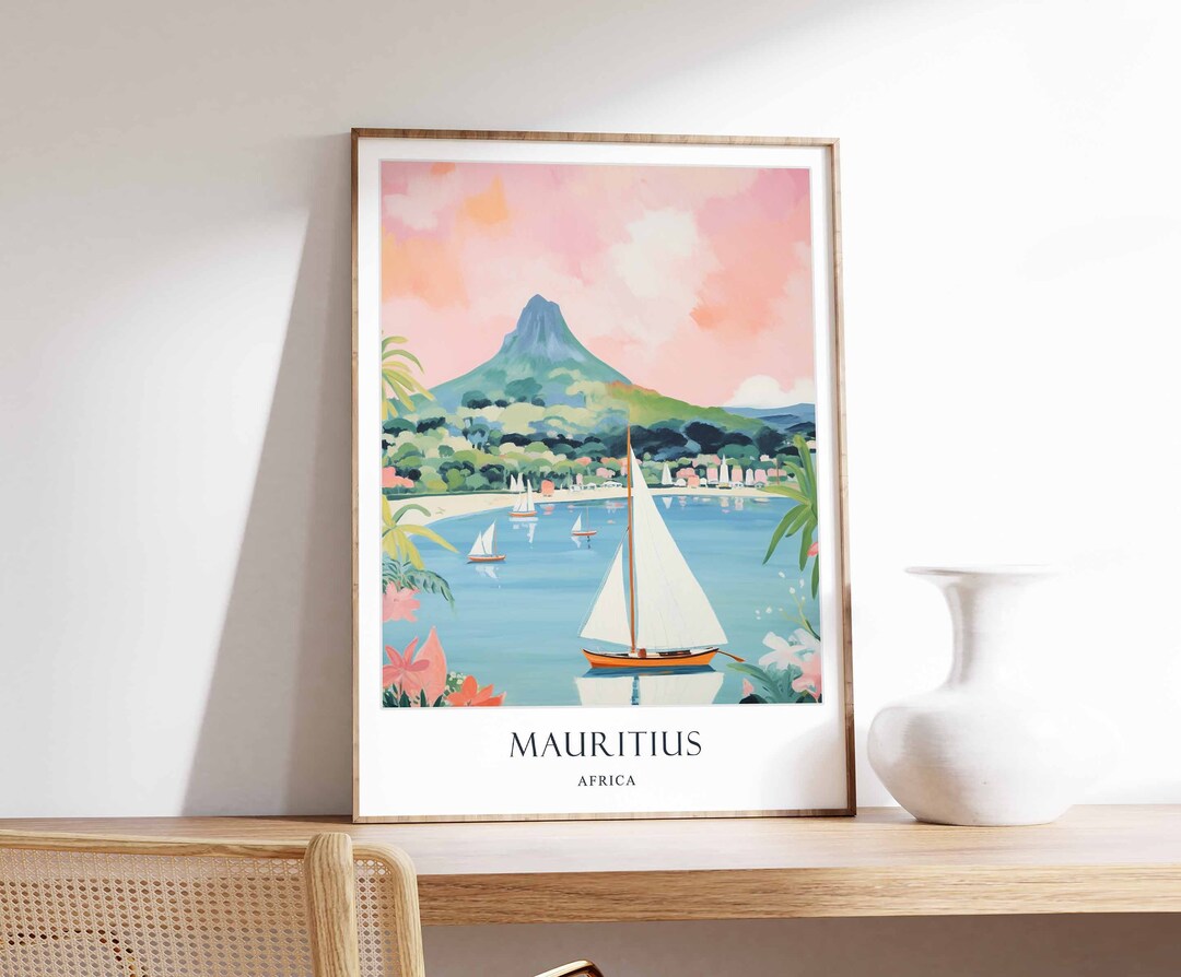 Mauritius Poster, Indian Ocean Poster, Island Poster, Paradise Poster ...