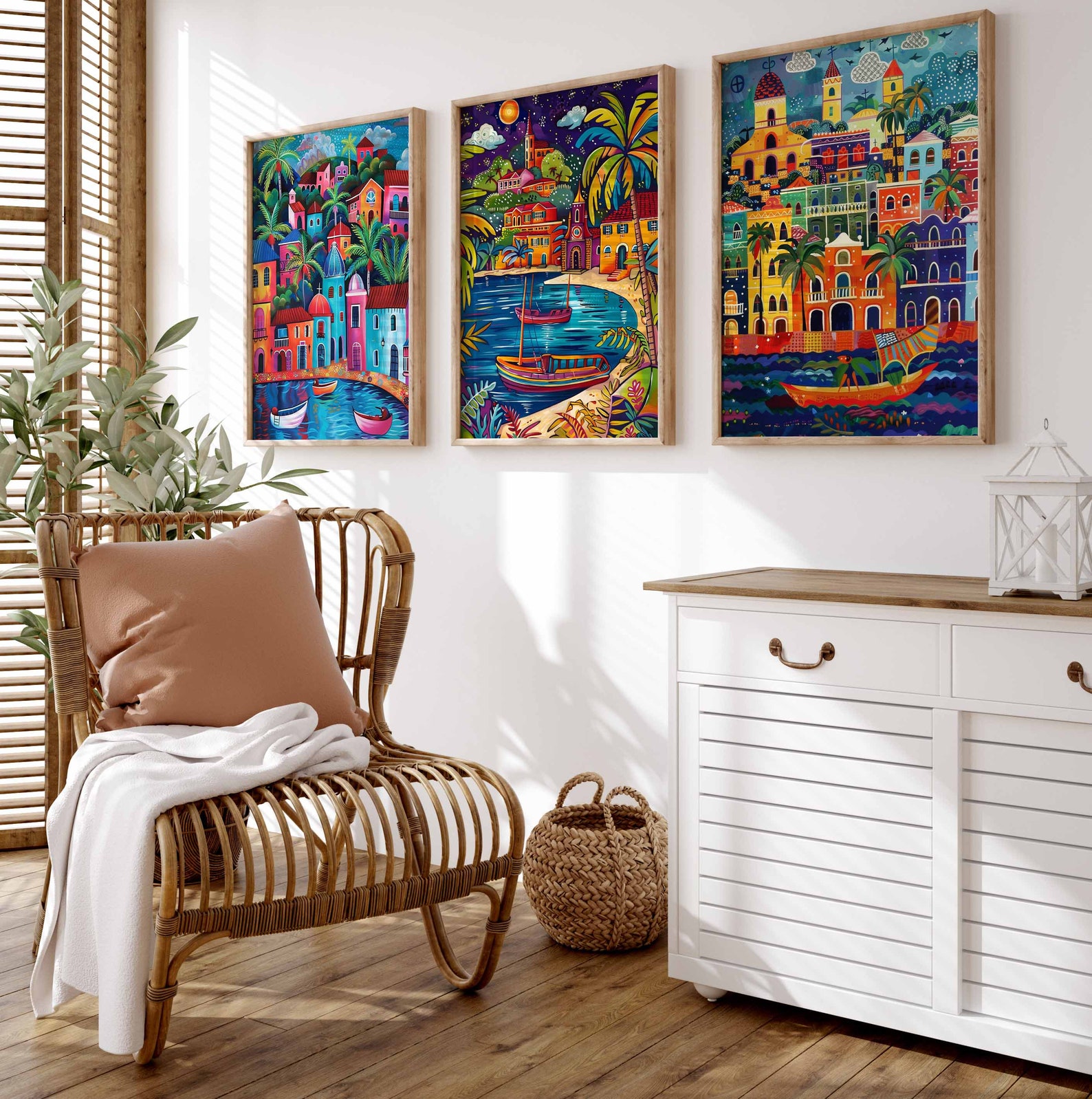 Set of 3 Belize City Travel Prints, Belize Posters, South American Art ...
