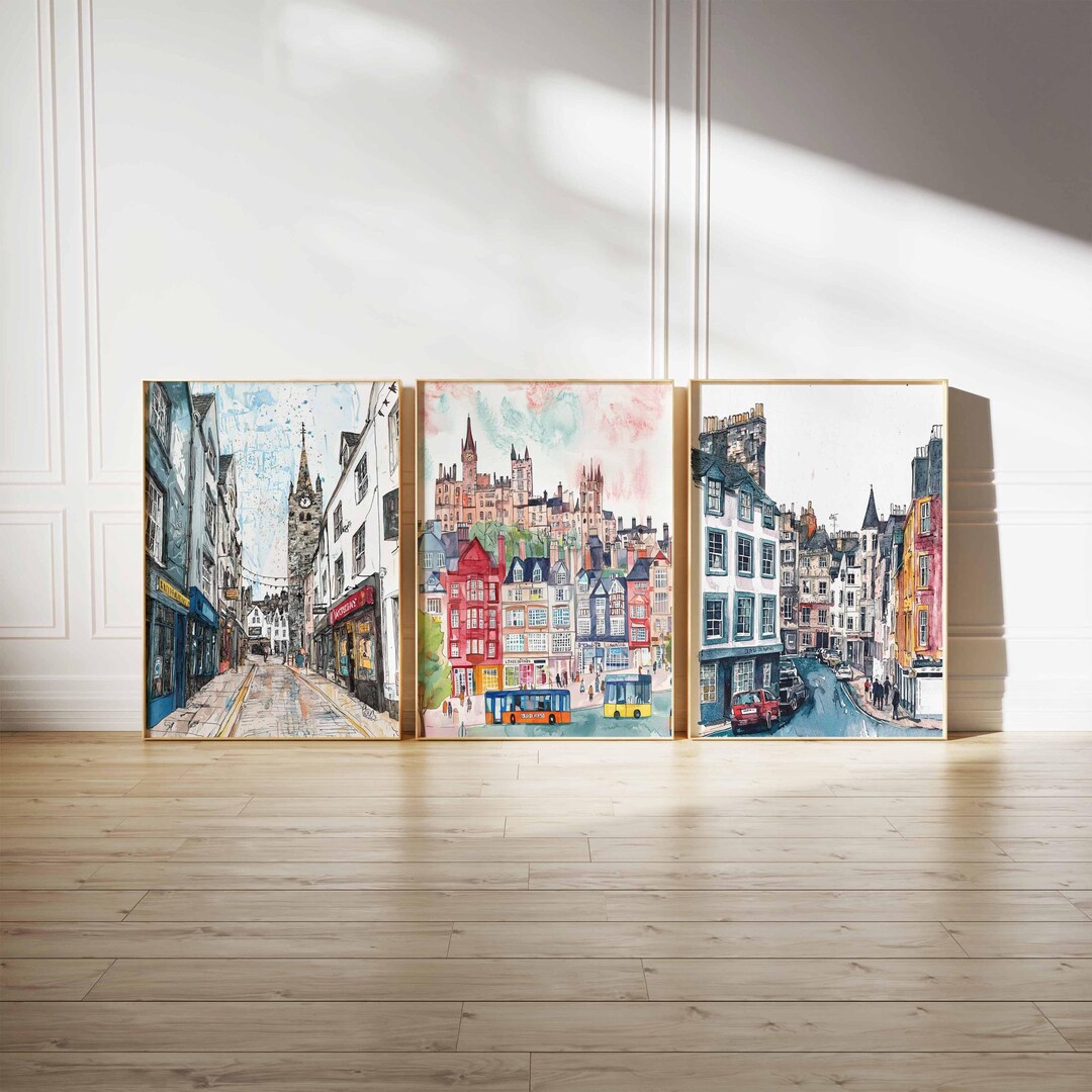 Set of 3 Aberdeen Poster, Scotland Poster, UK Travel Poster, Scottish ...
