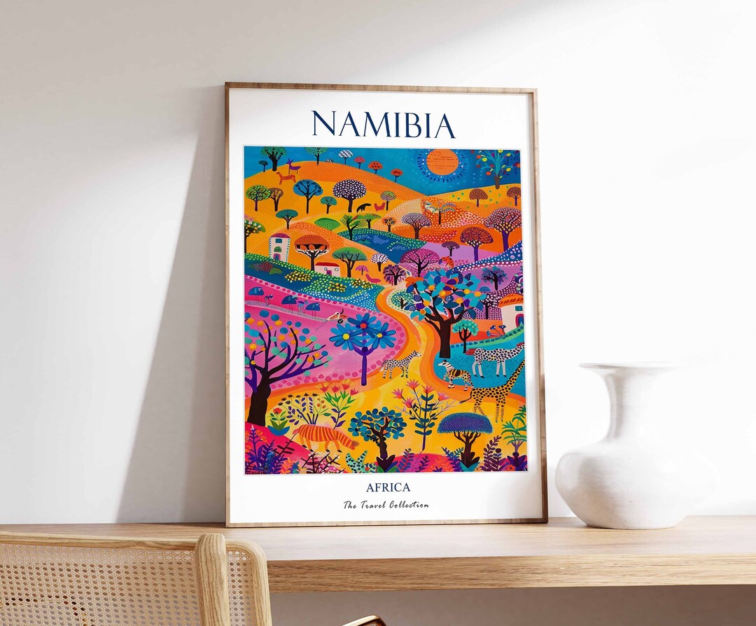 Namibia Poster, Desert Poster, African Poster, Wildlife Poster, African ...